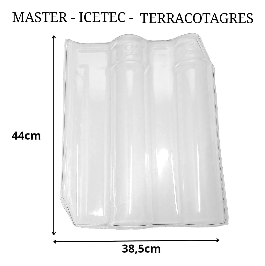 Telha Transparente Master Terracota Icetec 44x38,5 cm - Maravilhas Para o Lar