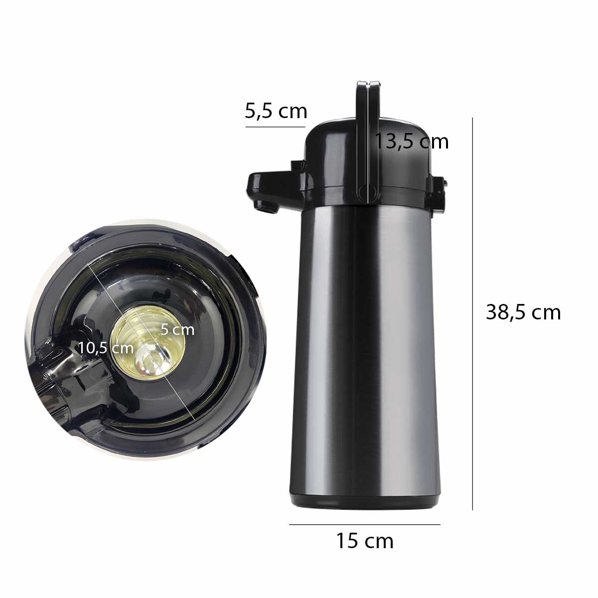 Garrafa Térmica Invicta Air Pot Inox 1.8 Litros Café Água Chimarrão ...