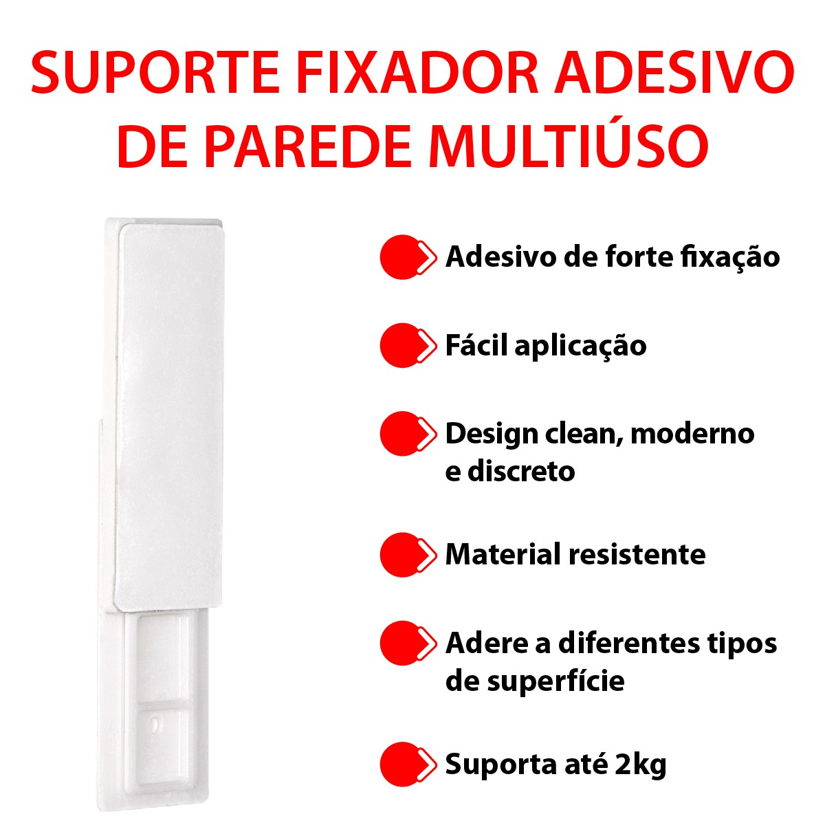 Suporte Fixador Multiuso Adesivo Parede Controle Remoto Encaixe Rápido ...