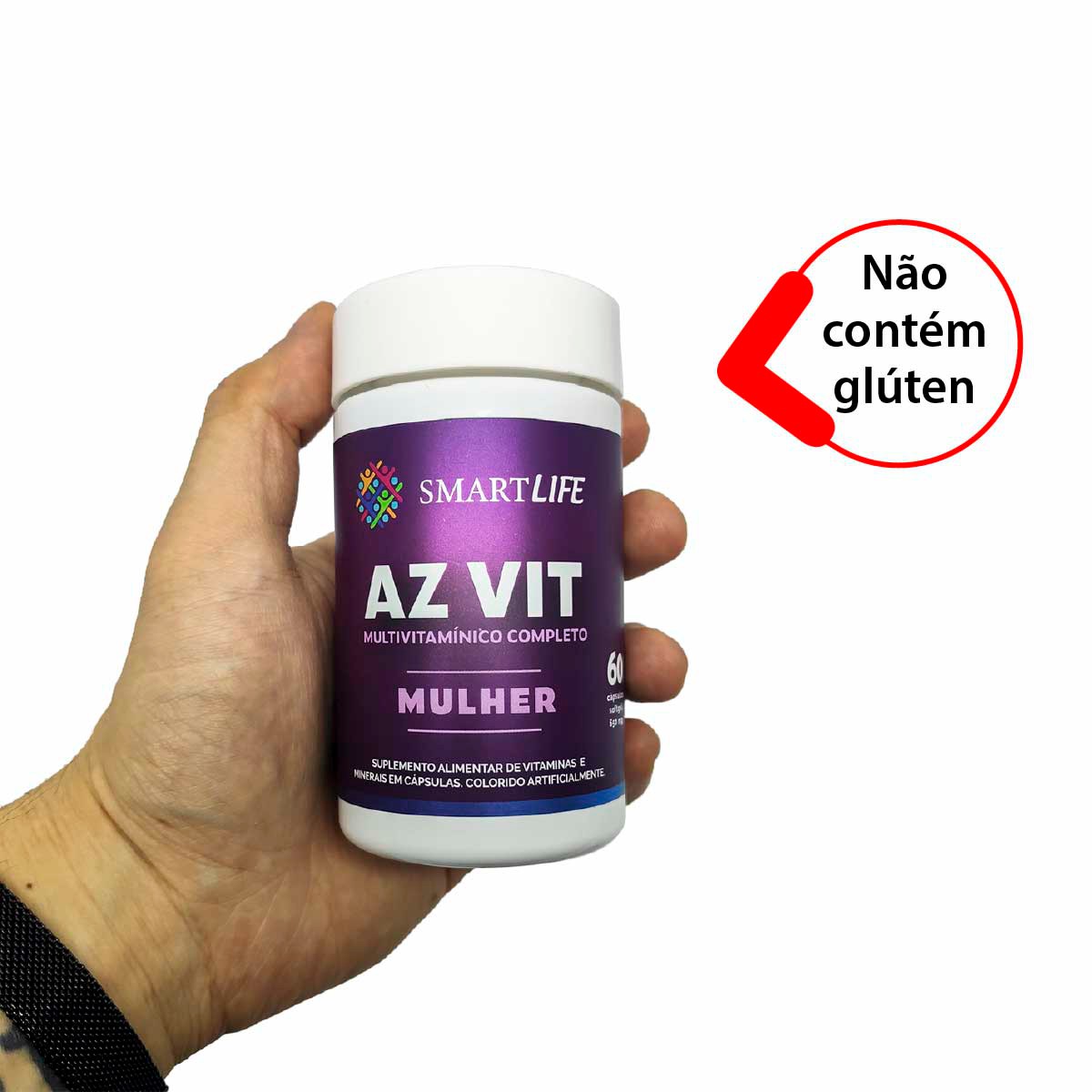 Suplemento AZ VIT Mulher Vitaminas Saúde Beleza Feminina 60 Cápsulas ...