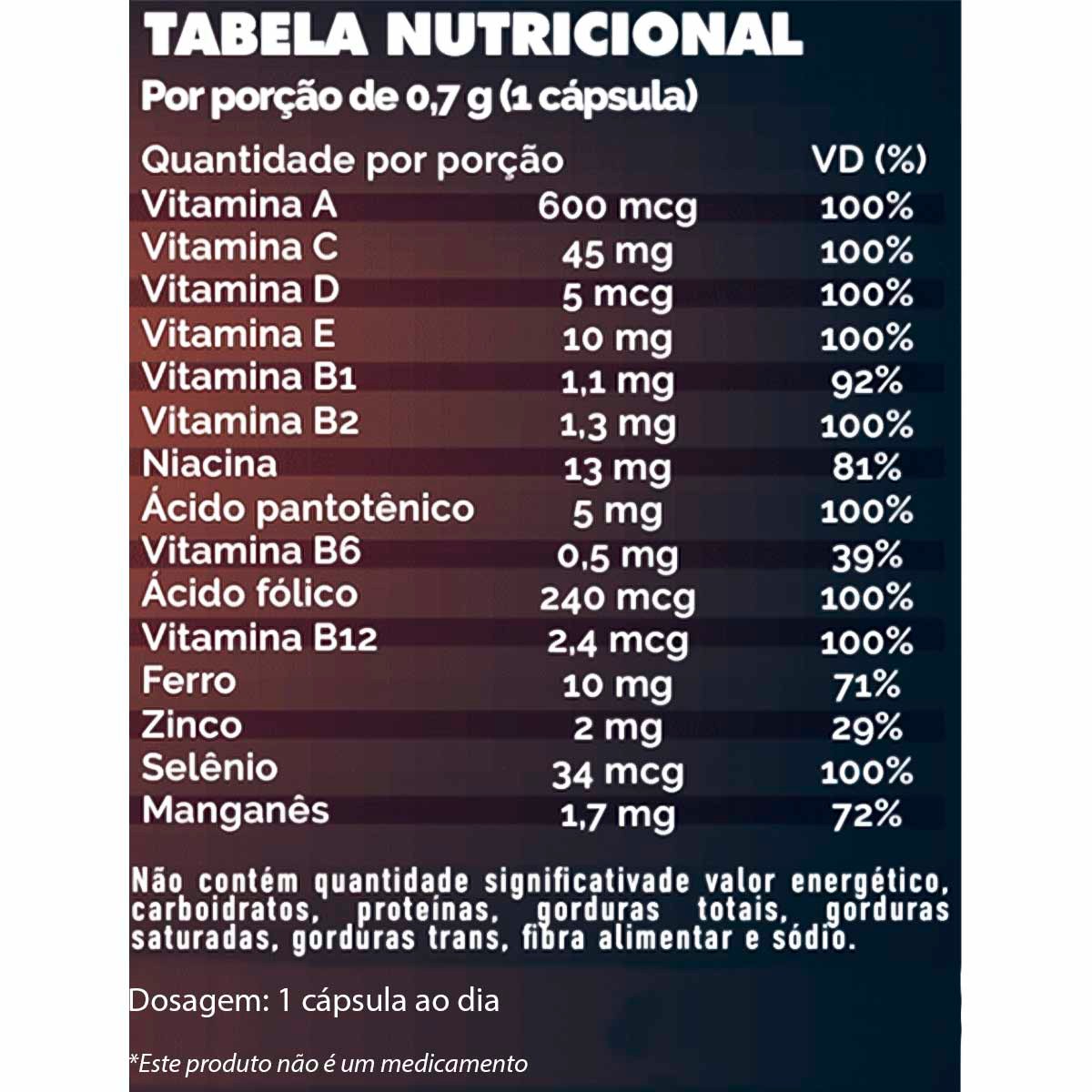 Suplemento AZ VIT 50+ Vitaminas Minerais Essenciais 60 Cápsulas - Japa ...