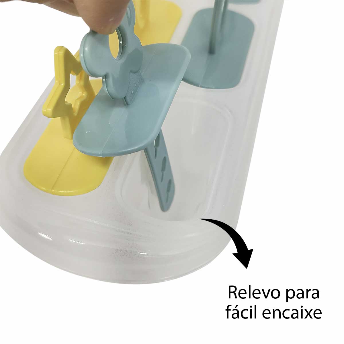 Forma de Picolé Sanremo Molde c/ Palitos Forminha 6 Cavidades Plástico ...