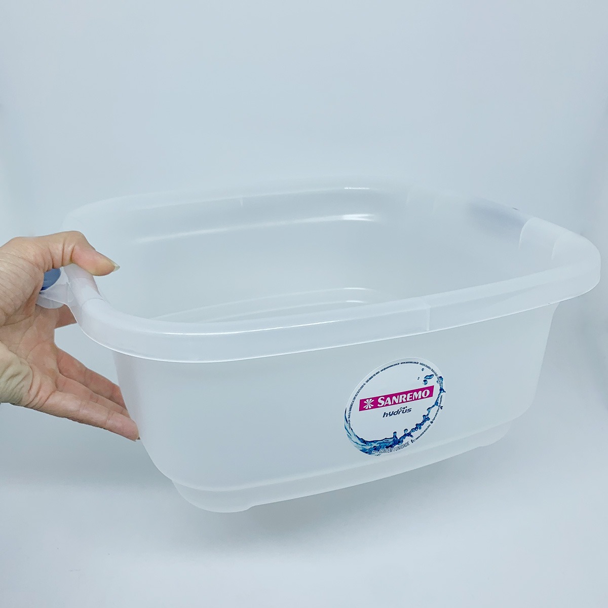 Bacia Plástica Sanremo Quadrada 10 Litros Multiuso Lavanderia Cozinha ...