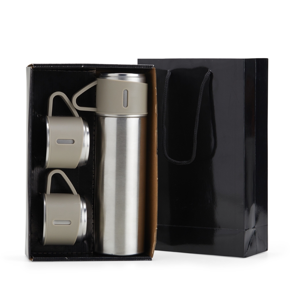 KIT Garrafa Térmica Inox 450ml com 2 tampa extra - Personalizada ...