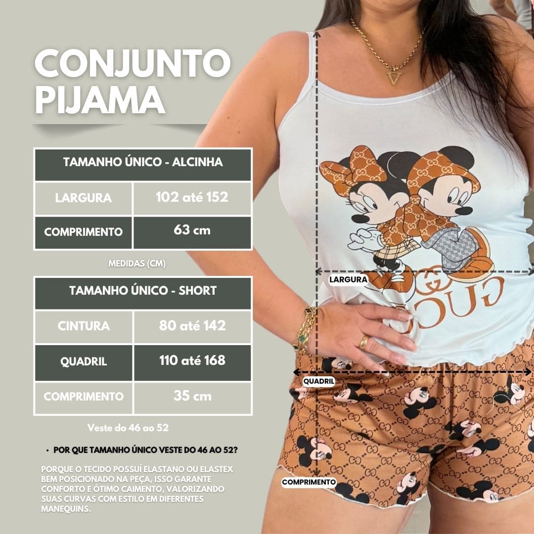 Pijama Stich Plus Size - Belíssima 48 - Belissima48