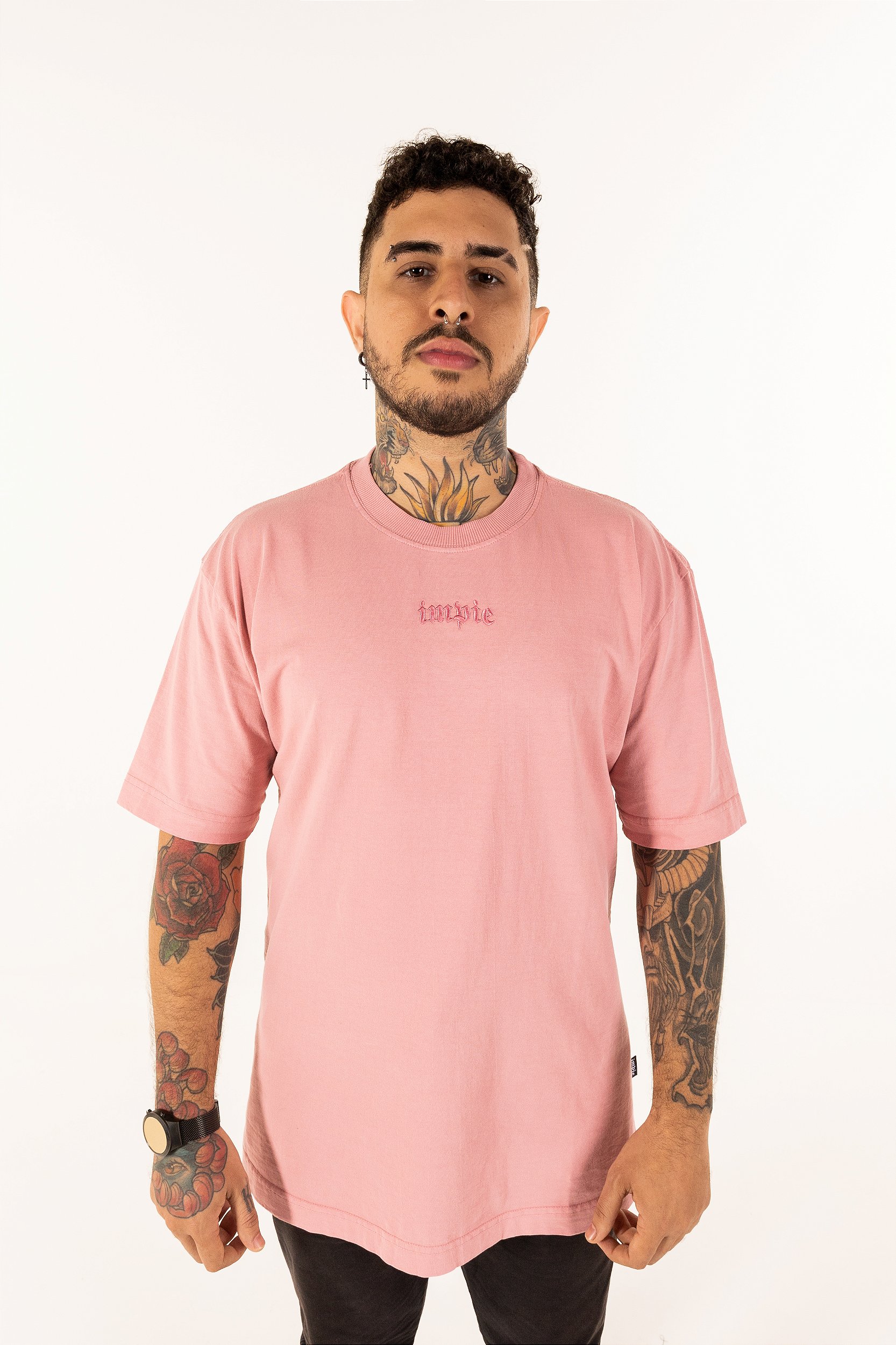 CAMISETA IMPIE EMBROIDERED LOGO ROSA - Impie Clothing - Streetwear ...