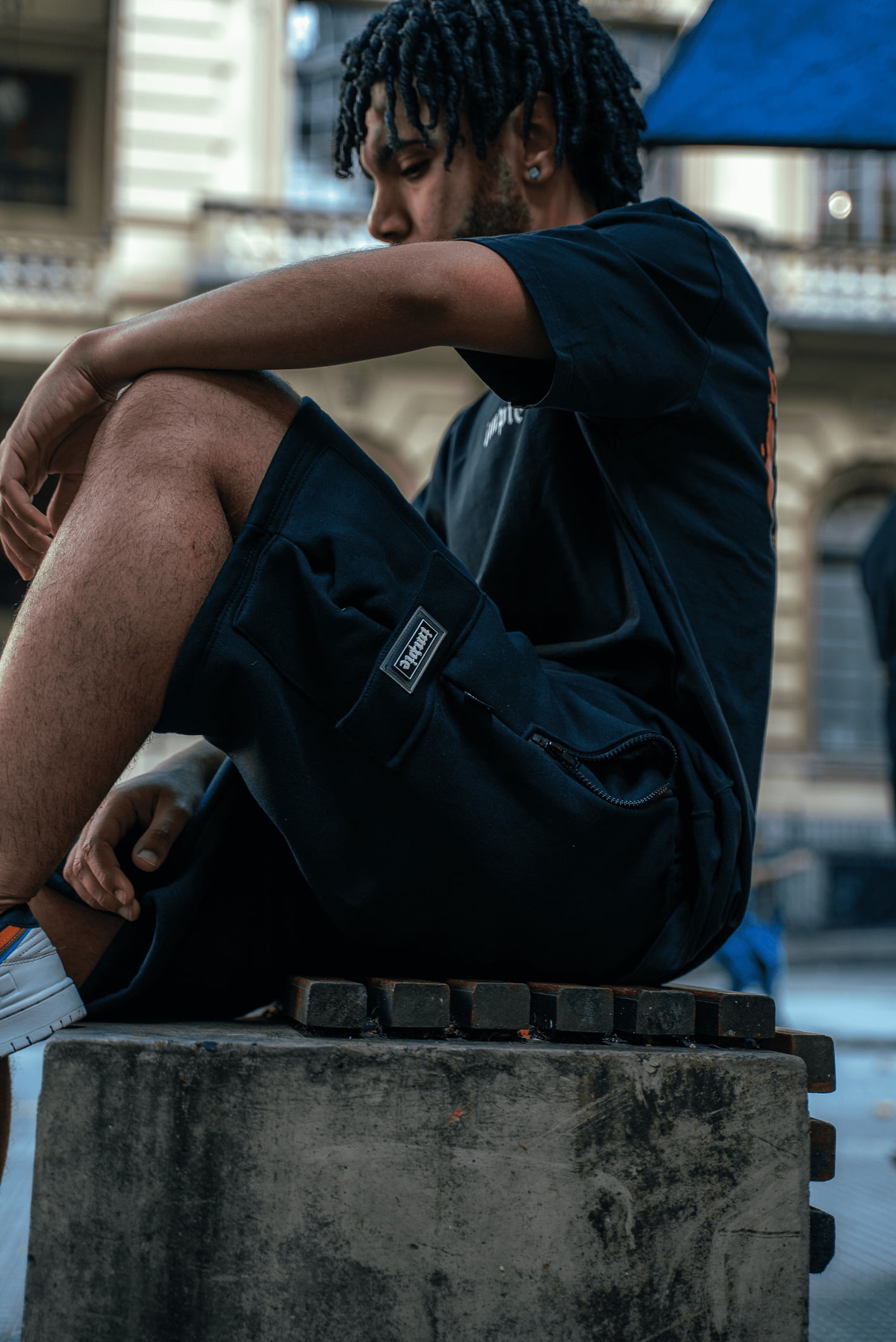 BERMUDA DE MOLETOM IMPIE CARGO PRETA - Impie Clothing - Streetwear ...