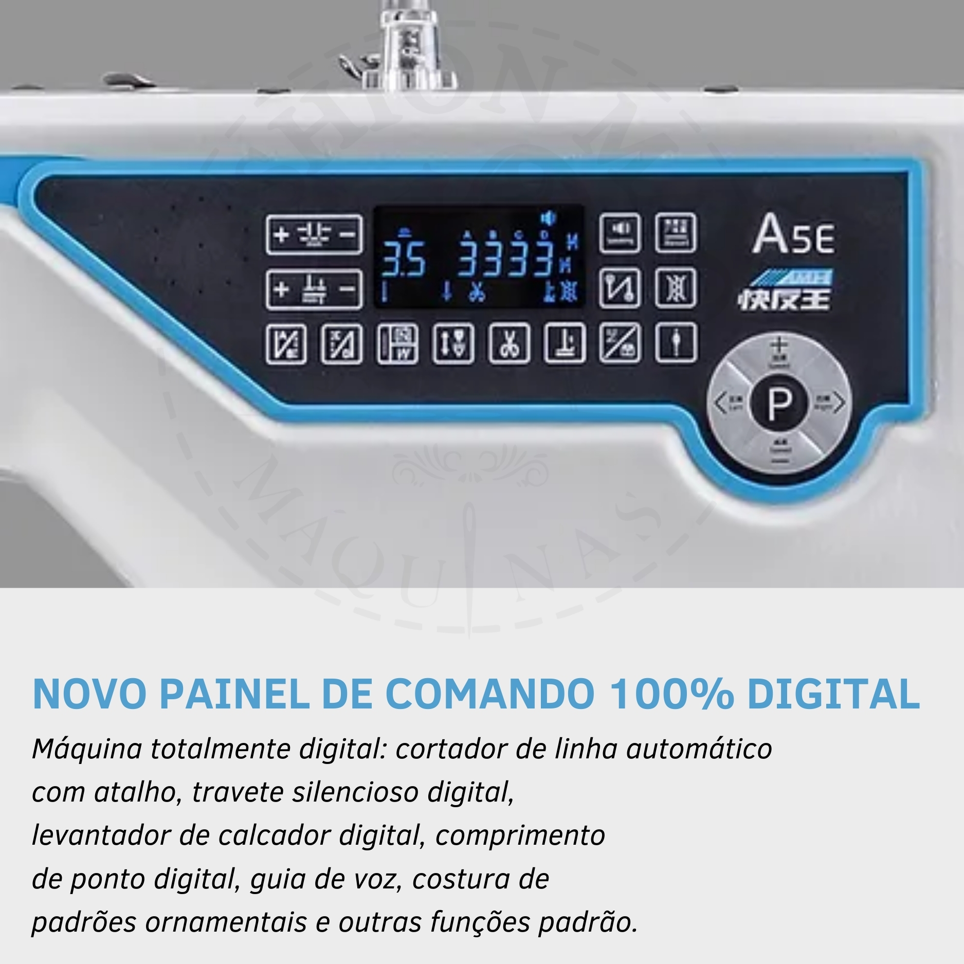 Máquina Jack Reta Eletrônica A5E-AMH 220v - Fashion Maq - A Loja da Costureira