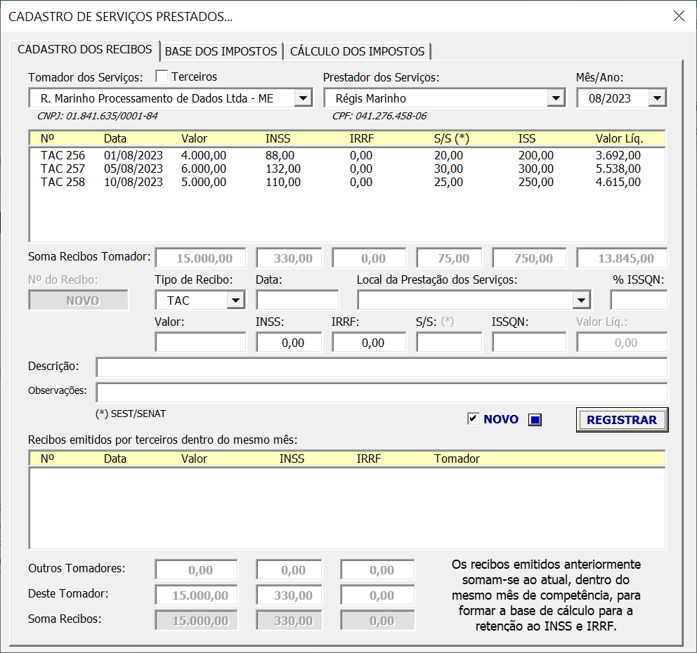 Planilha Emissora de RPA - Planilhacessível - Soluções em Planilhas