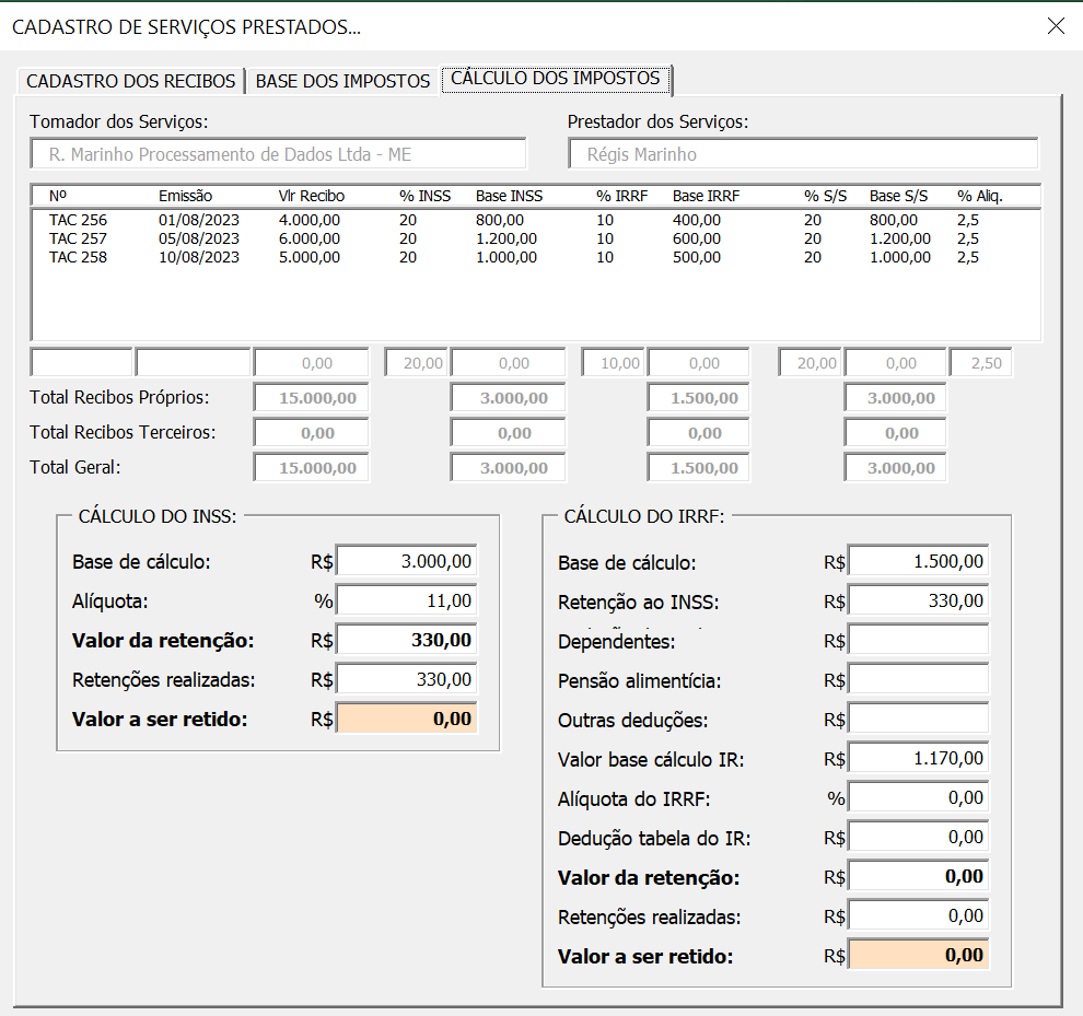 Planilha Emissora de RPA - Planilhacessível - Soluções em Planilhas