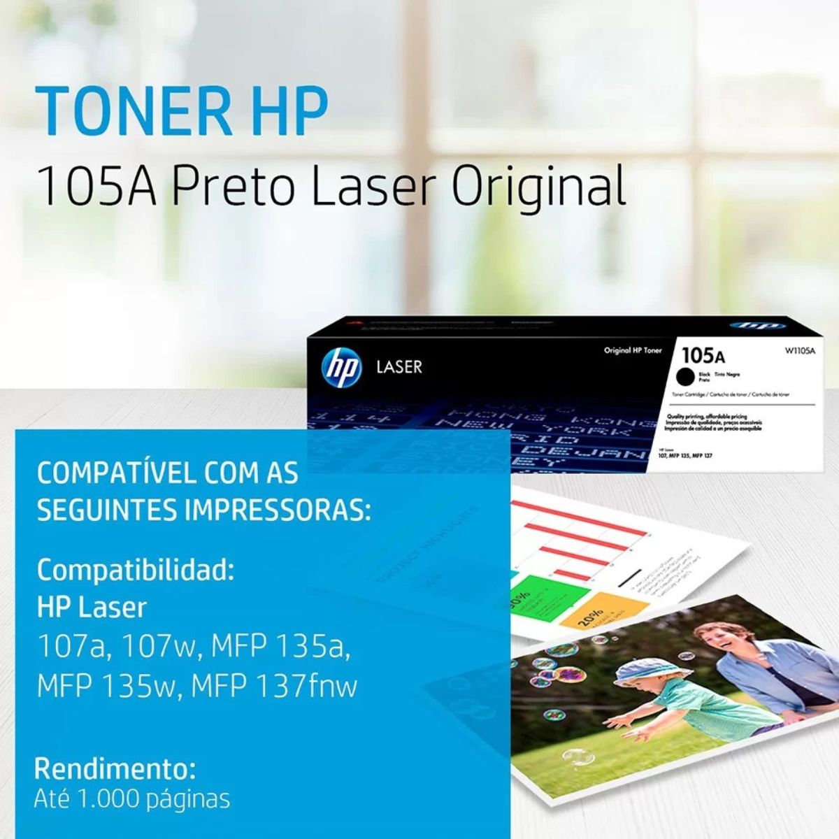 Toner Original Hp W1105a 105a 135a 135w 103a 107a 108a 108w - Coret