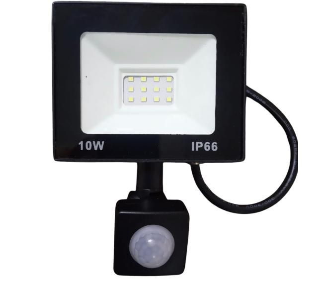 Refletor com Sensor de presença 10W 6500K - tudoparacasaeobra