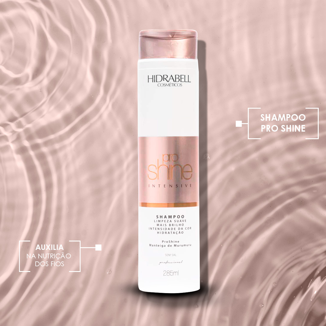 Shampoo Pro Shine +Brilho, Intensidade da Cor e Hidratação - Hidrabell ...