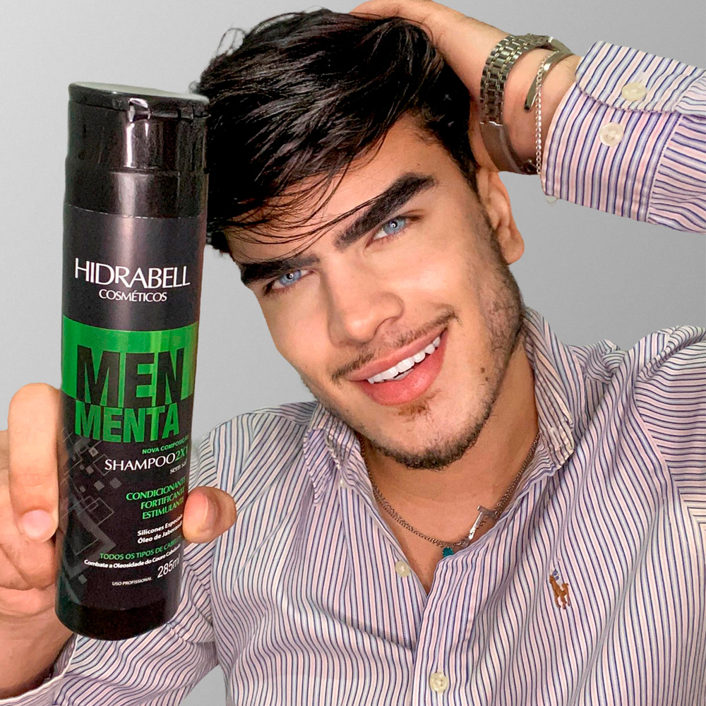 Shampoo Men Menta 285ml Hidrabell - Hidrabell Cosméticos | LOJA OFICIAL