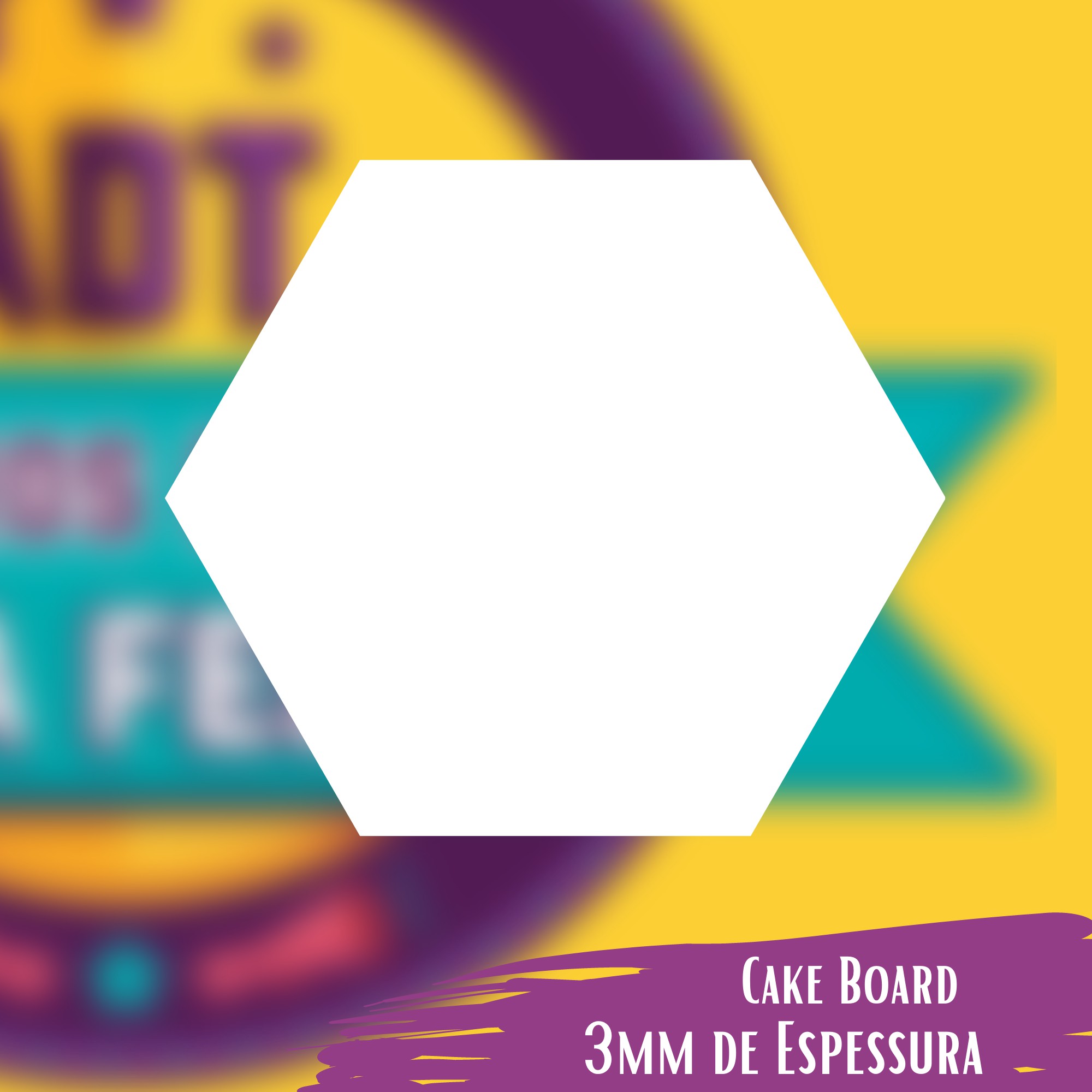 Cake Board Hexagonal 3mm - ADT Tabuleiros