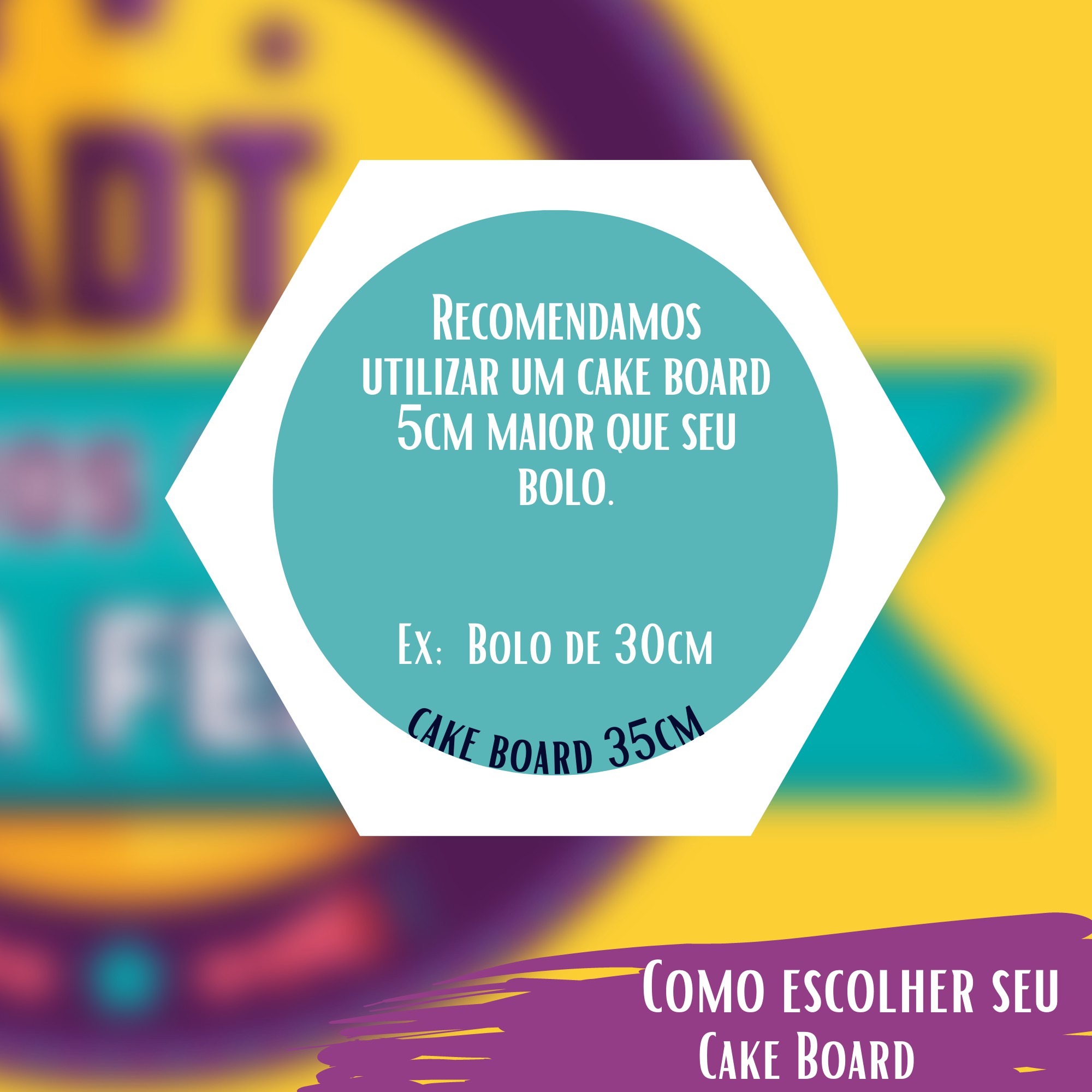 Cake Board Hexagonal 3mm - ADT Tabuleiros
