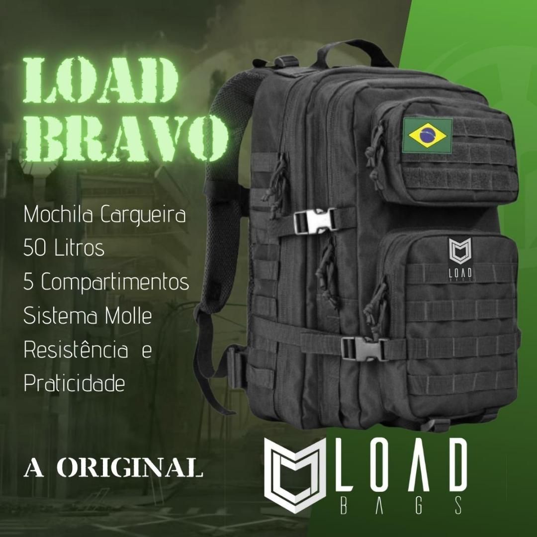 Mochila Tática Militar Grande 50 Litros Bravo - LOAD