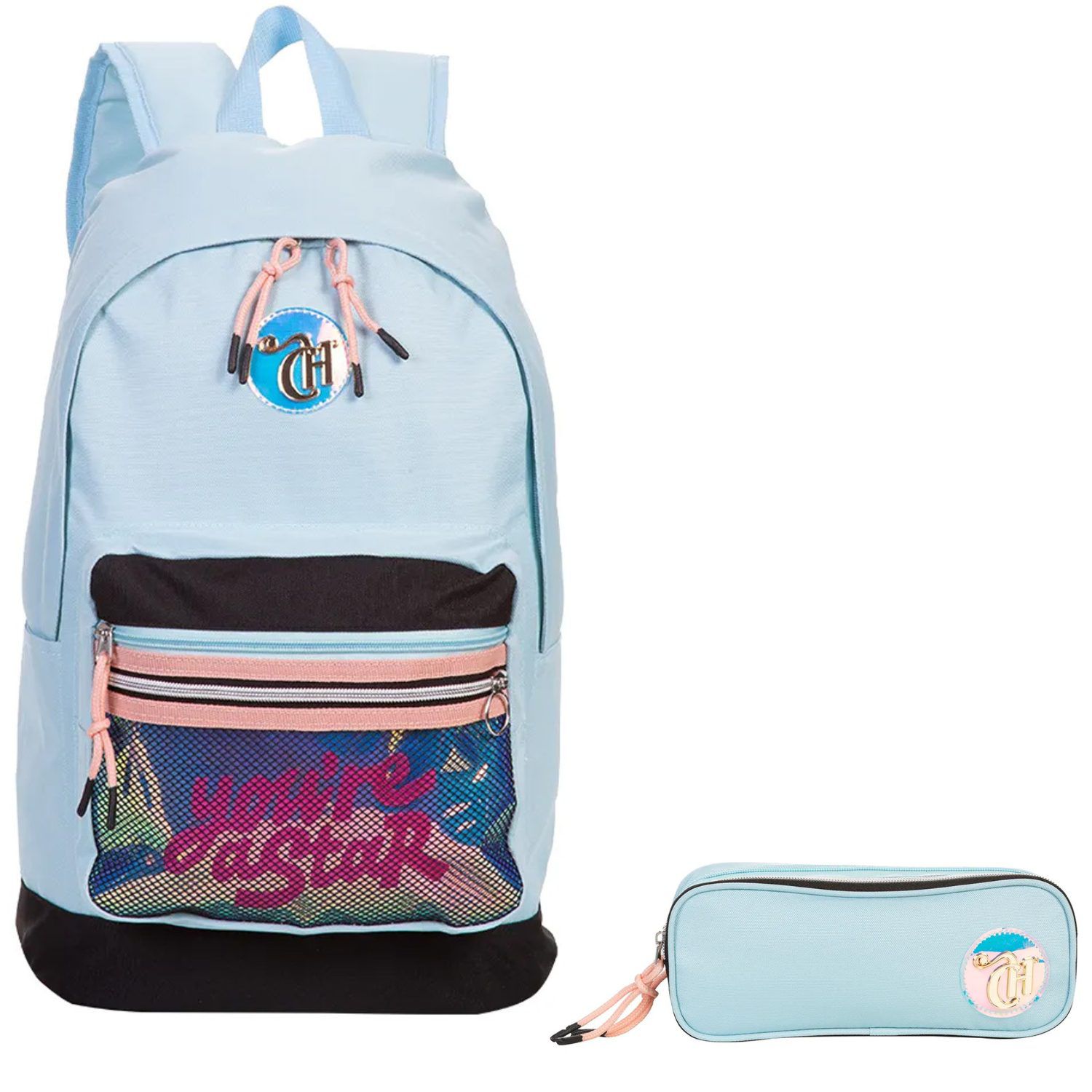 KIT MOCHILA E ESTOJO JUVENIL FEMININA CAPRICHO CANDY - LOAD