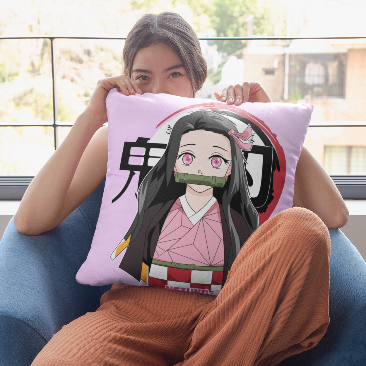 Almofada Personalizada - Demon Slayer Nezuko Kamado - Nave - Dando vida ...