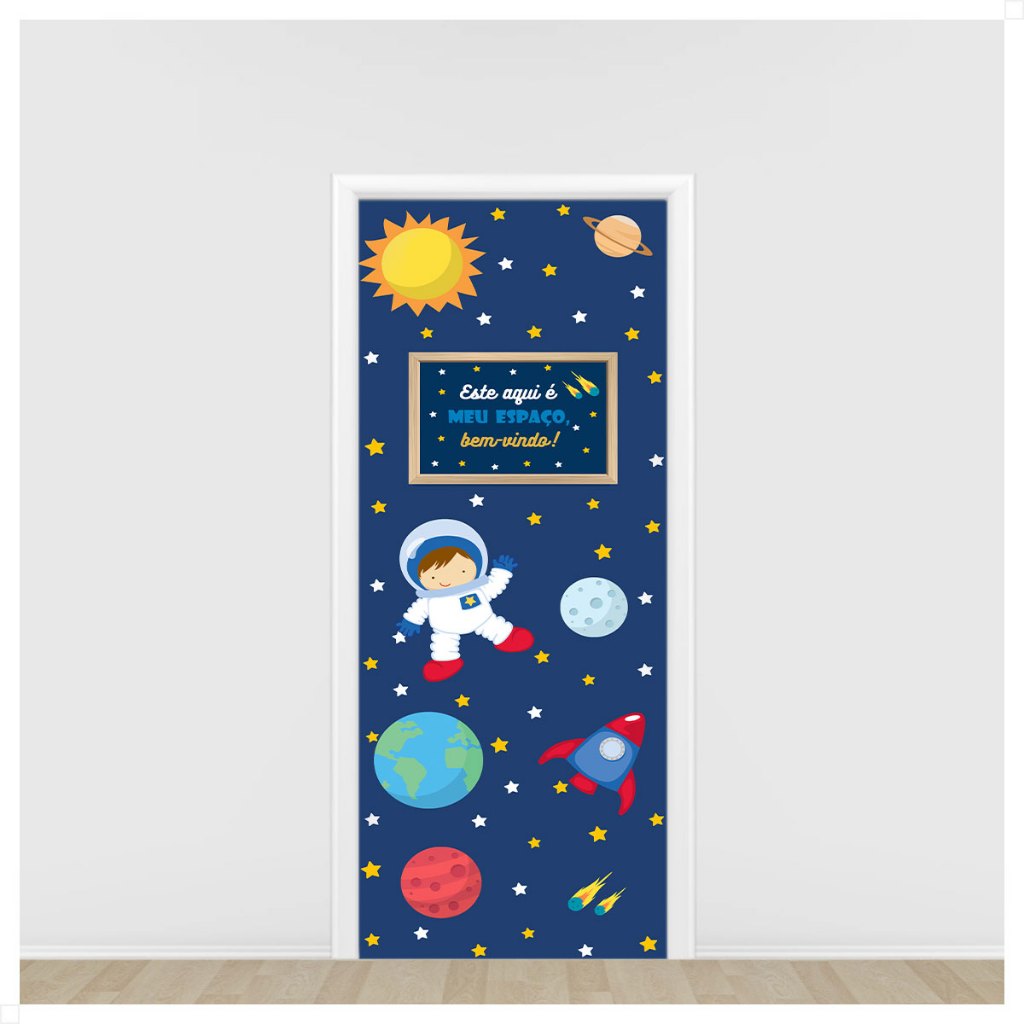 Capa De Porta Decorativo Tecido 0,85x2,10m - Espaço - Nave - Dando vida ...
