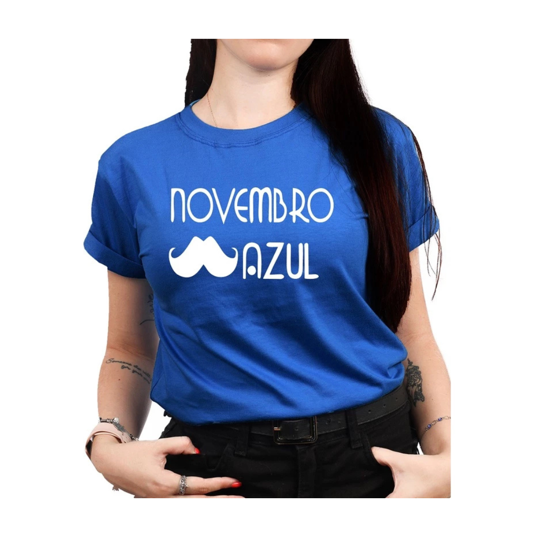 Camiseta/blusa Novembro azul - Nave - Dando vida aos seus sonhos!