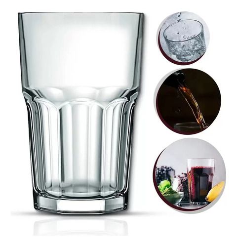 Jogo Kit 12 Copos Vidro Grosso Suco Água Drink Cerveja 310ml - Oca Variedades