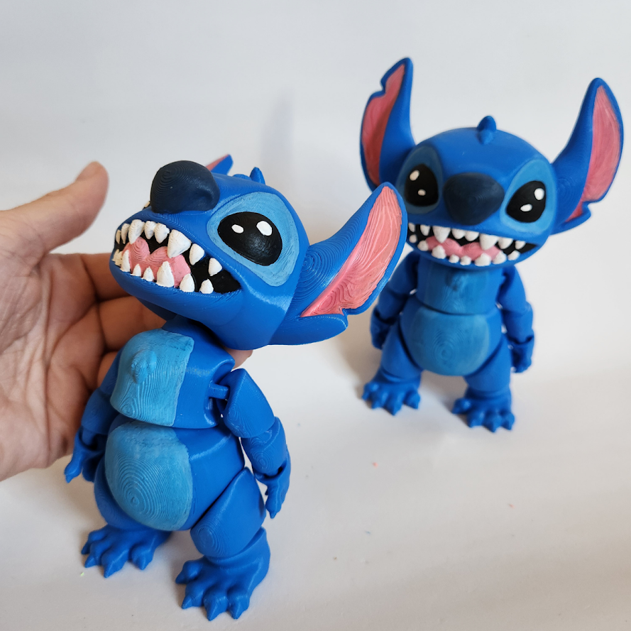 Boneco Lilo e Stitch articulado brinquedo plástico coleção Disney ...