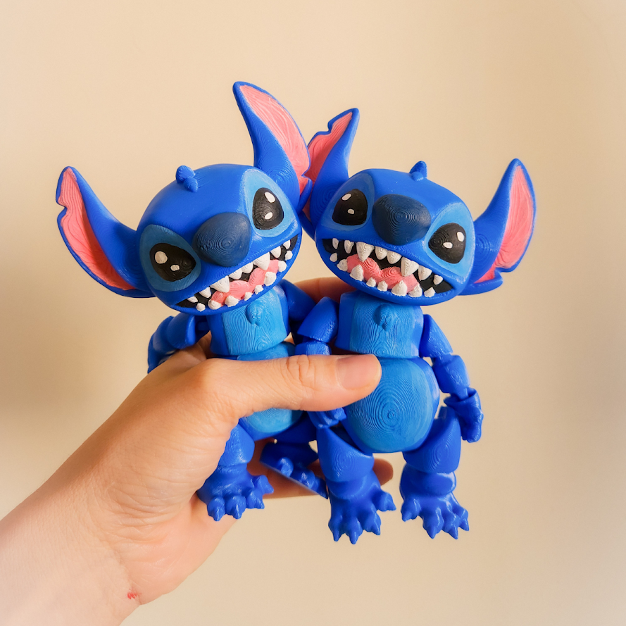 Boneco Lilo e Stitch articulado brinquedo plástico coleção Disney ...