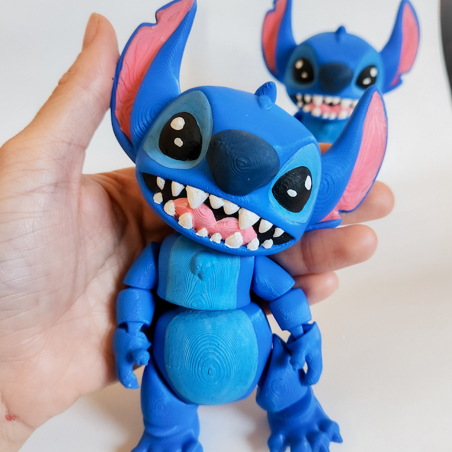 Boneco Lilo e Stitch articulado brinquedo plástico coleção Disney ...