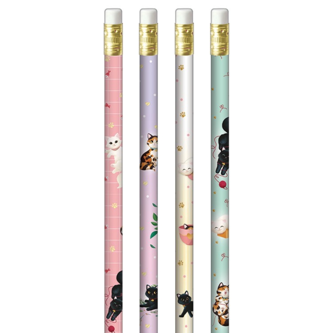 Lápis Preto Purrfect Cats Kit c/ 4 - Tilibra - Choily Paper - Papelaria ...