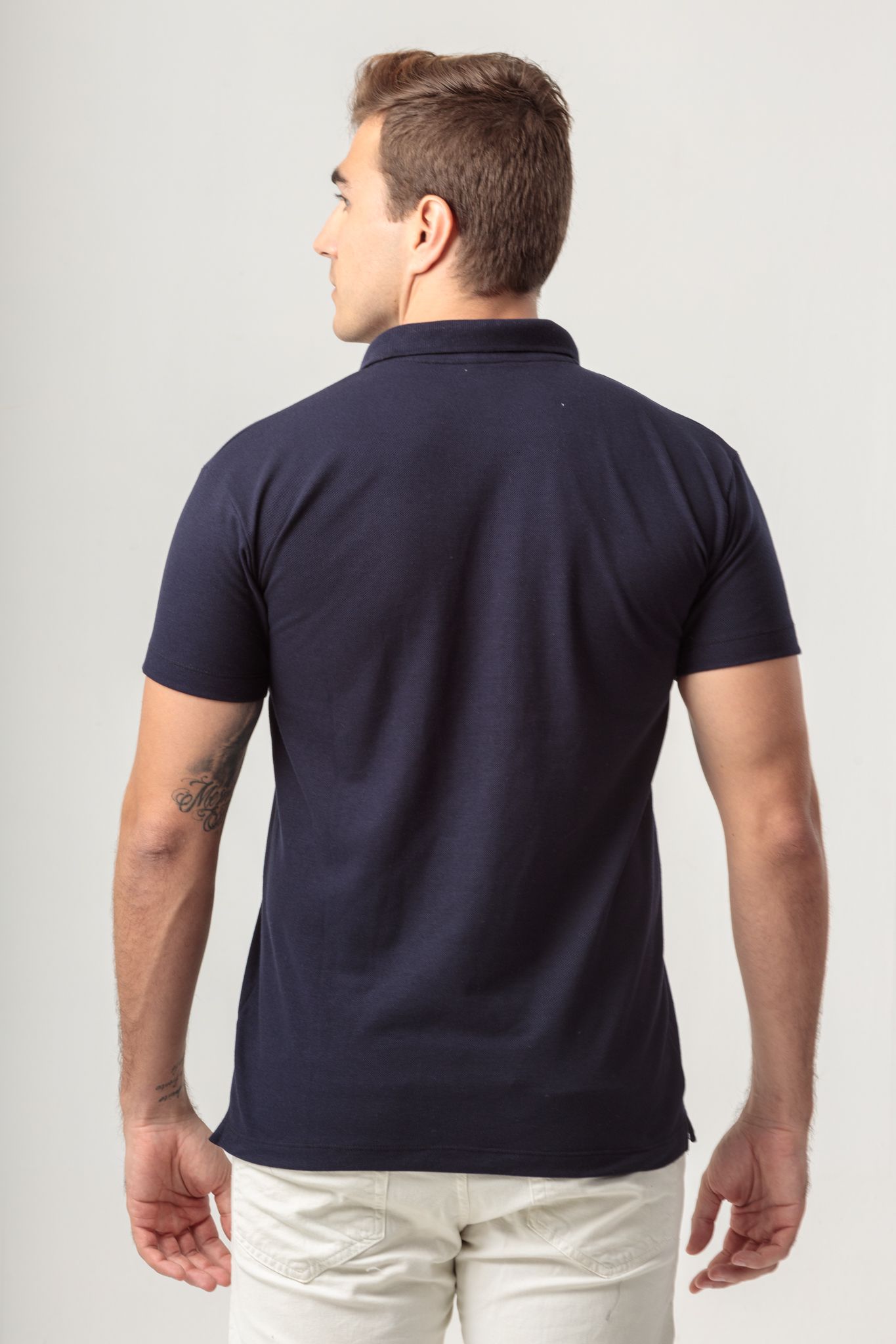 CAMISA POLO MASCULINA AZUL MARINHO - Loja Baziko