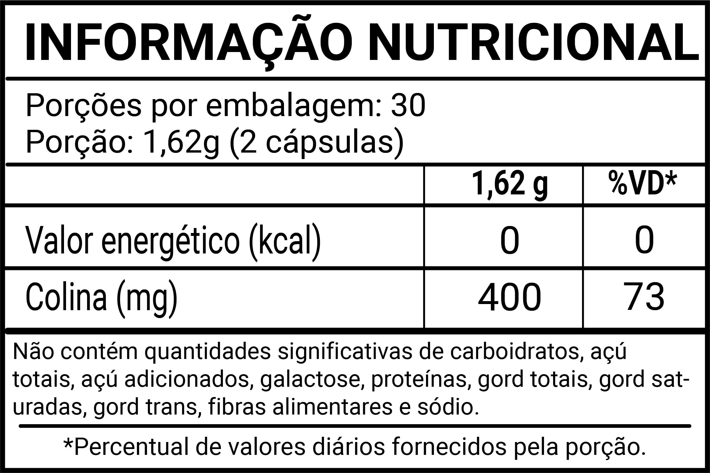 Colina 400mg 60 Cápsulas - Suplemento de Alta Qualidade | W3LIFE - W3 ...