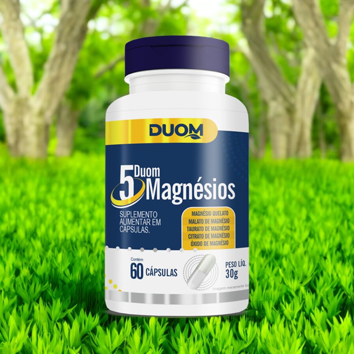 Magnésio Cinco Cápsulas - Suplemento Mineral Essencial | Duom - W3 Life - Loja Online de ...
