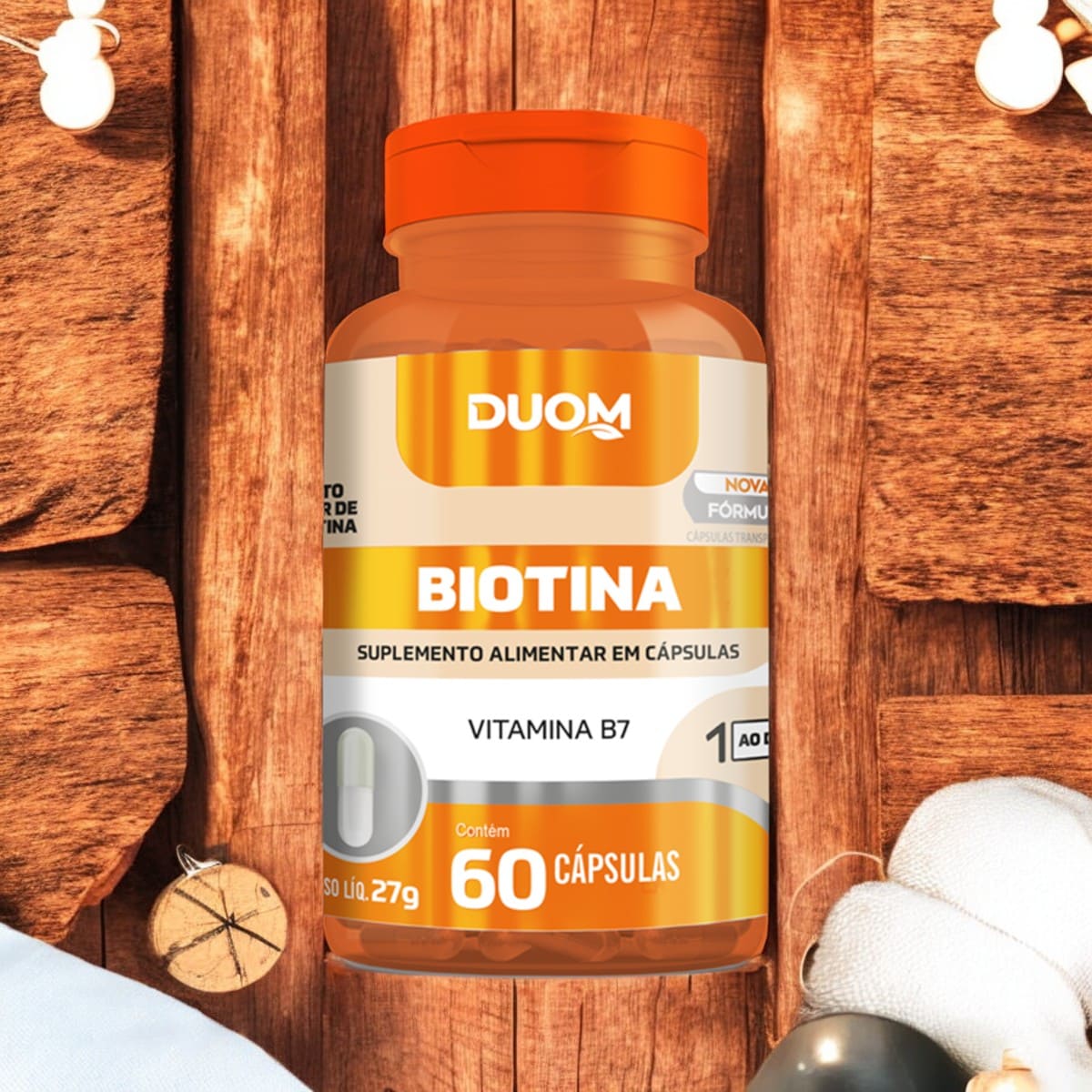 Vitamina B7 Biotina 60 Cápsulas Duom - W3 Life - Loja Online de ...