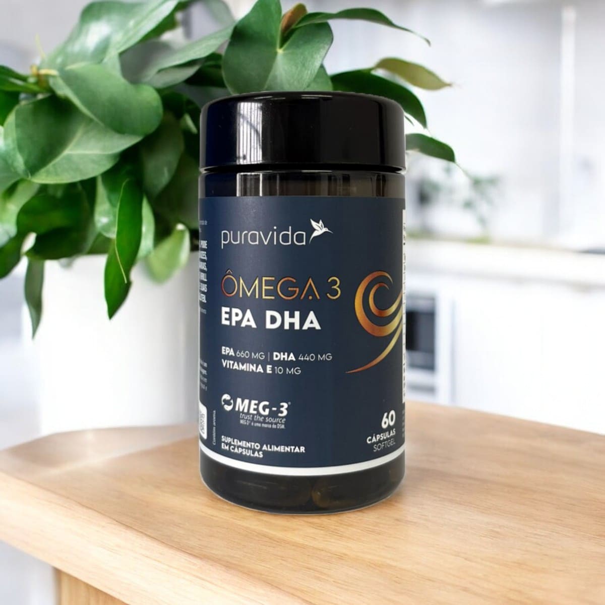 Ômega 3 EPA DHA com Vitamina E 60 Cápsulas Puravida - W3 Life - Loja Online de Vitaminas e ...