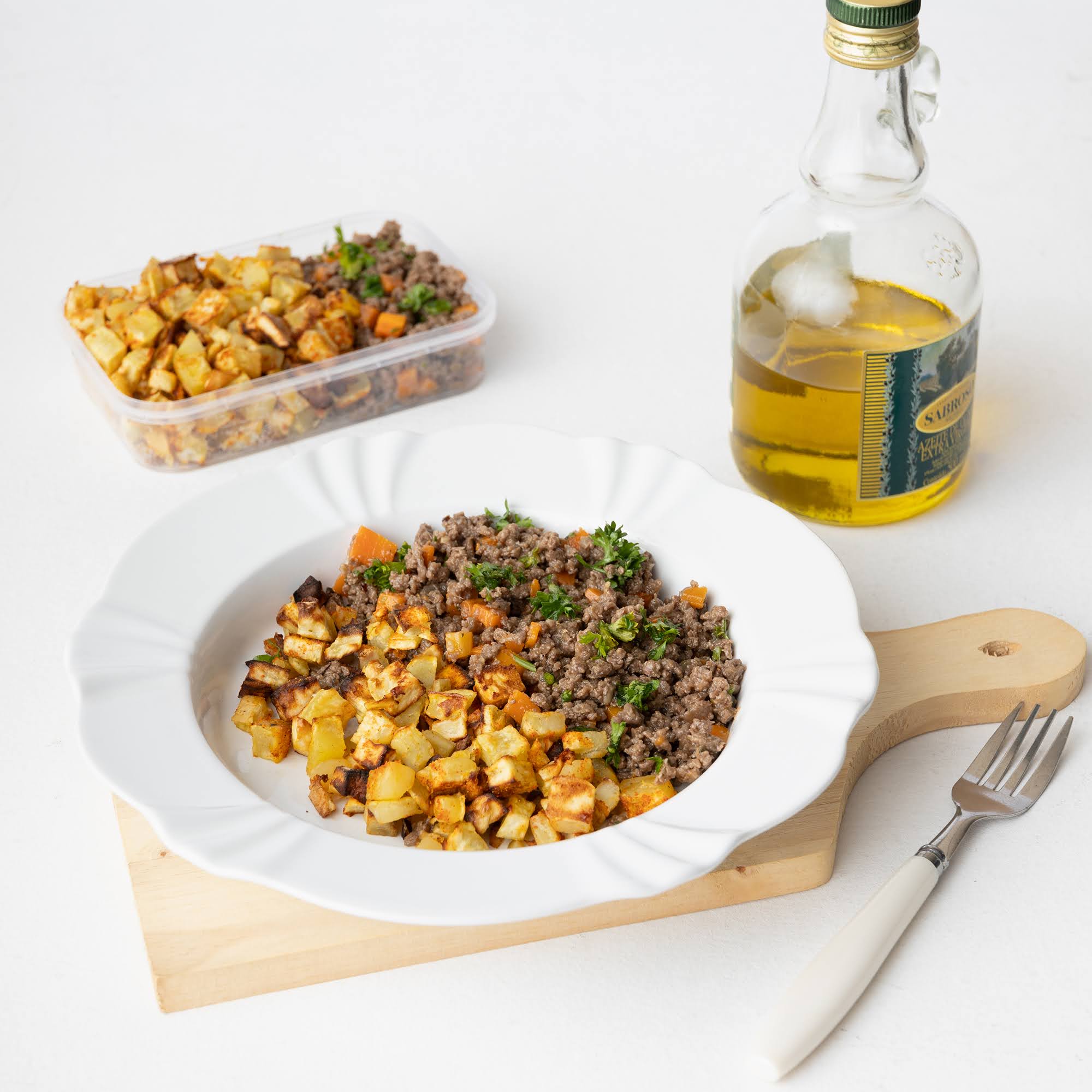 Batata doce rústica com carne moída (397kcal) - Aloha Fit Food ...