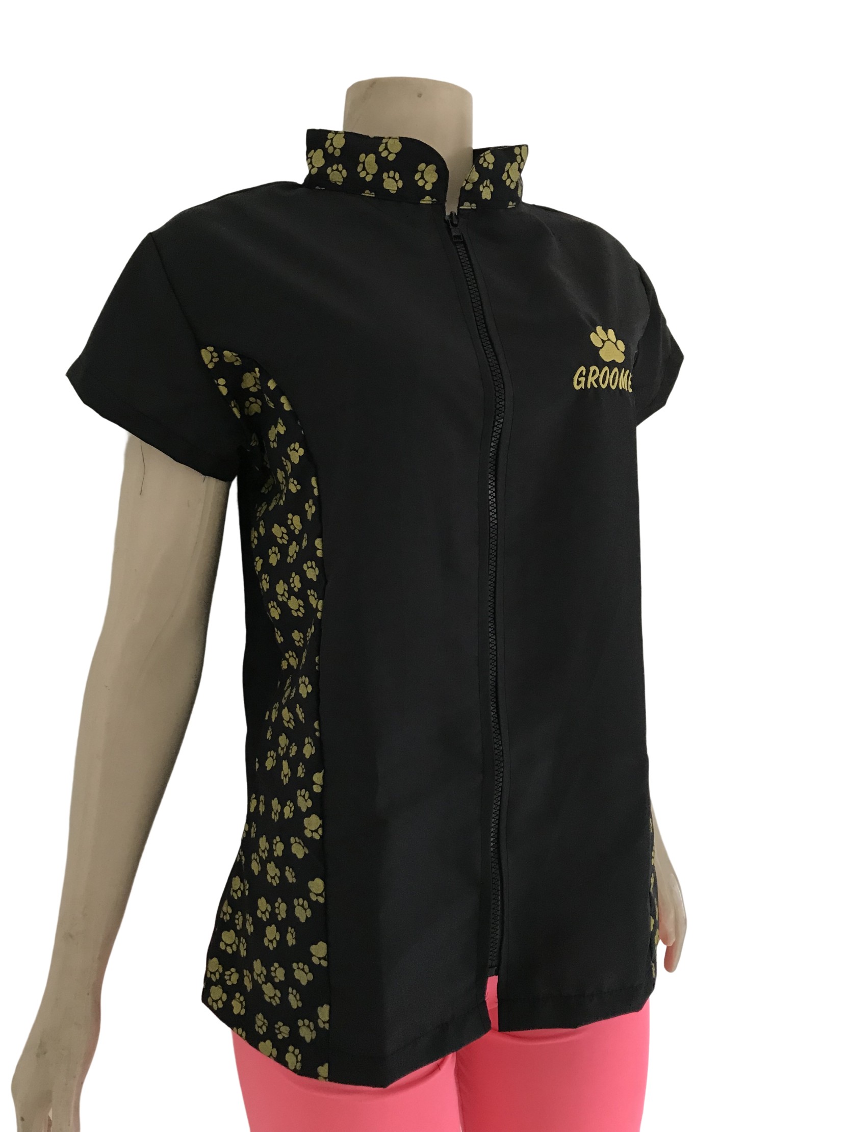 Jaleco de Tosador Feminino Anti-Pelos (100% Poliéster) | Visual Flex ...