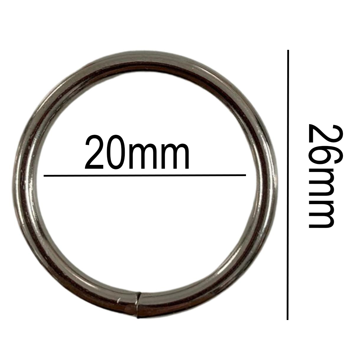 100un Argola 20mm Niquelada Ferro Alça Bolsa Cadarço Fita - Armarinho JVG