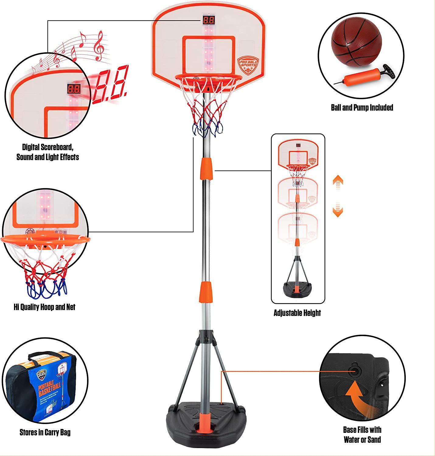 Jogo De Tabela De Basquete Portatil 8698 Maccabi - Star Brink Brinquedos