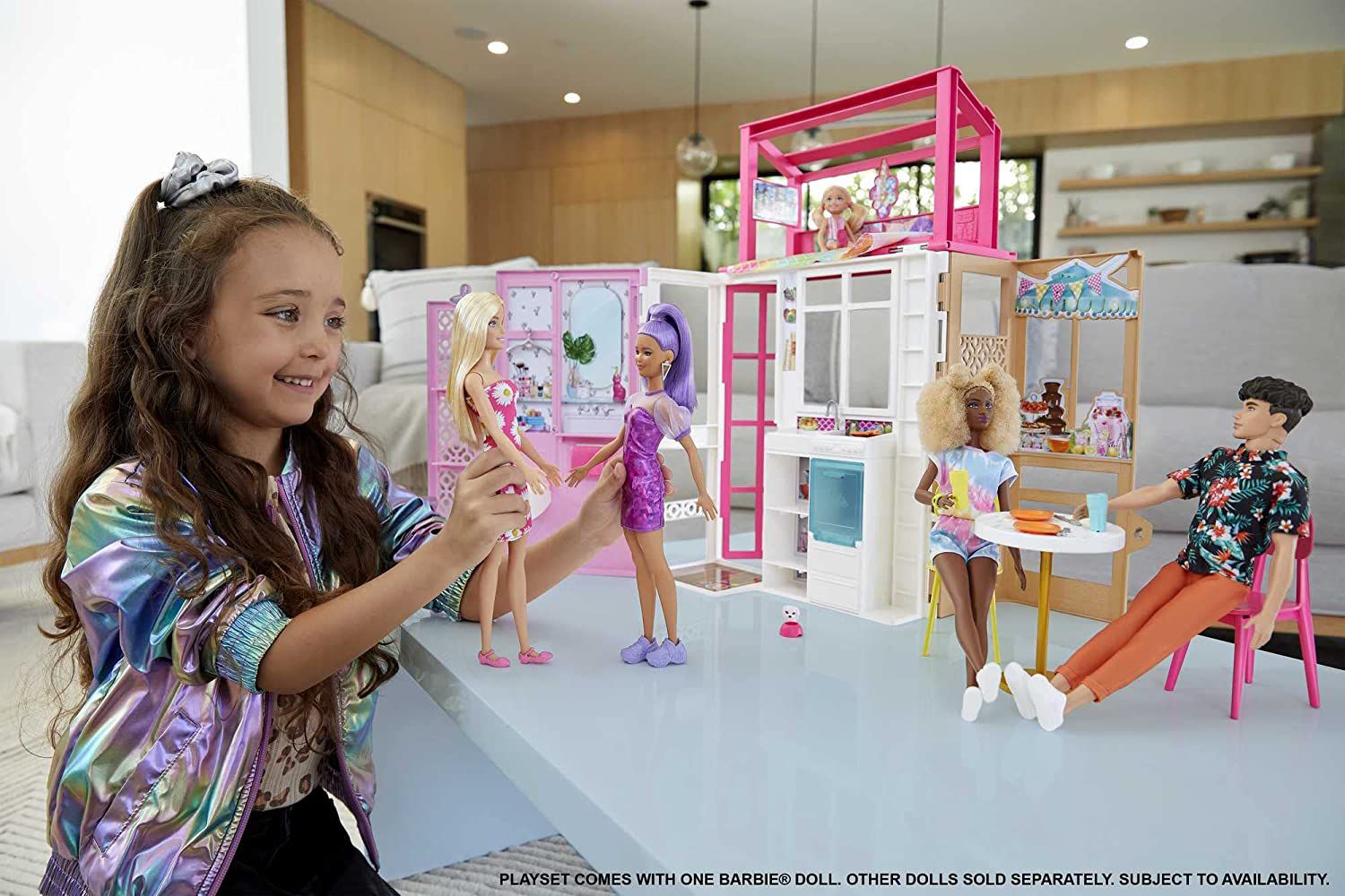 BARBIE CASA COM BONECA CENARIO GLAM- HCD48-Mattel - Star Brink Brinquedos