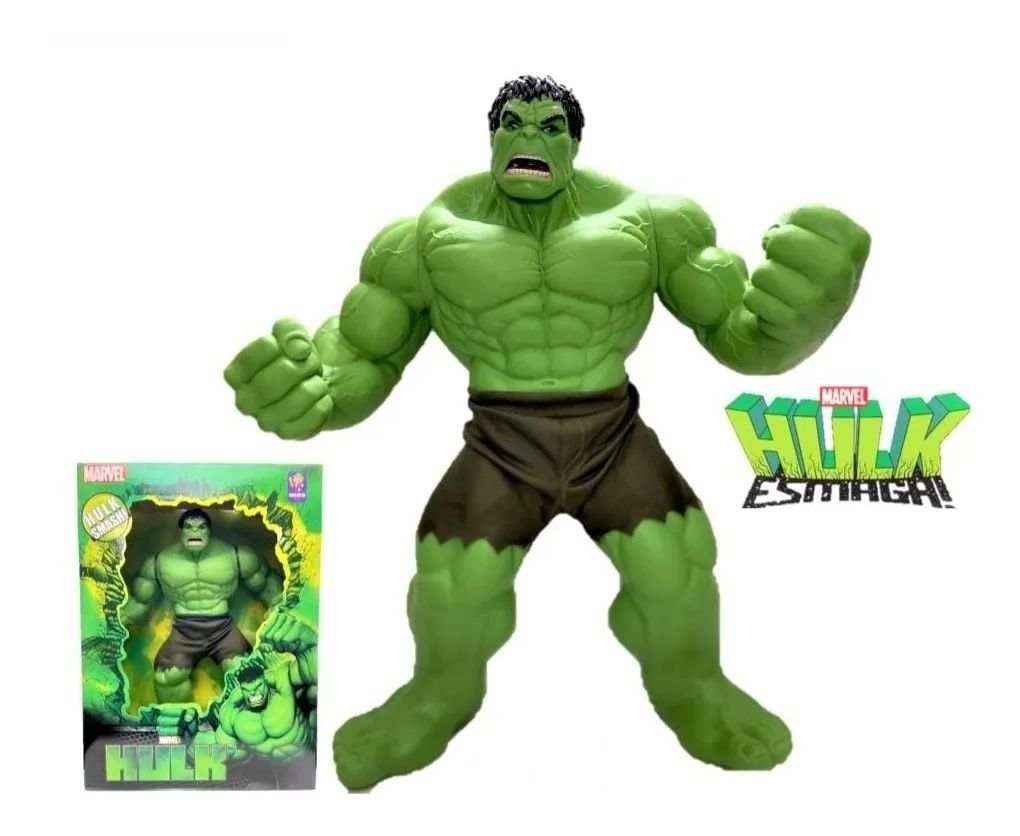 BONECO HULK CLÁSSICO ESMAGA VERDE 0453 MIMO - Star Brink Brinquedos