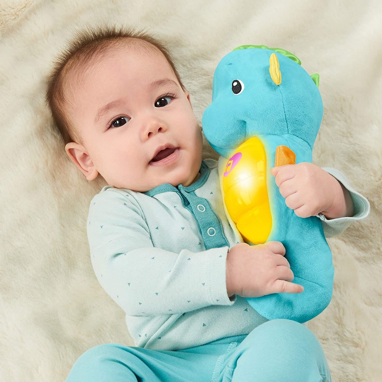 Fisher Price Cavalo Marinho com Luzes Mattel DGH82 - Star Brink Brinquedos