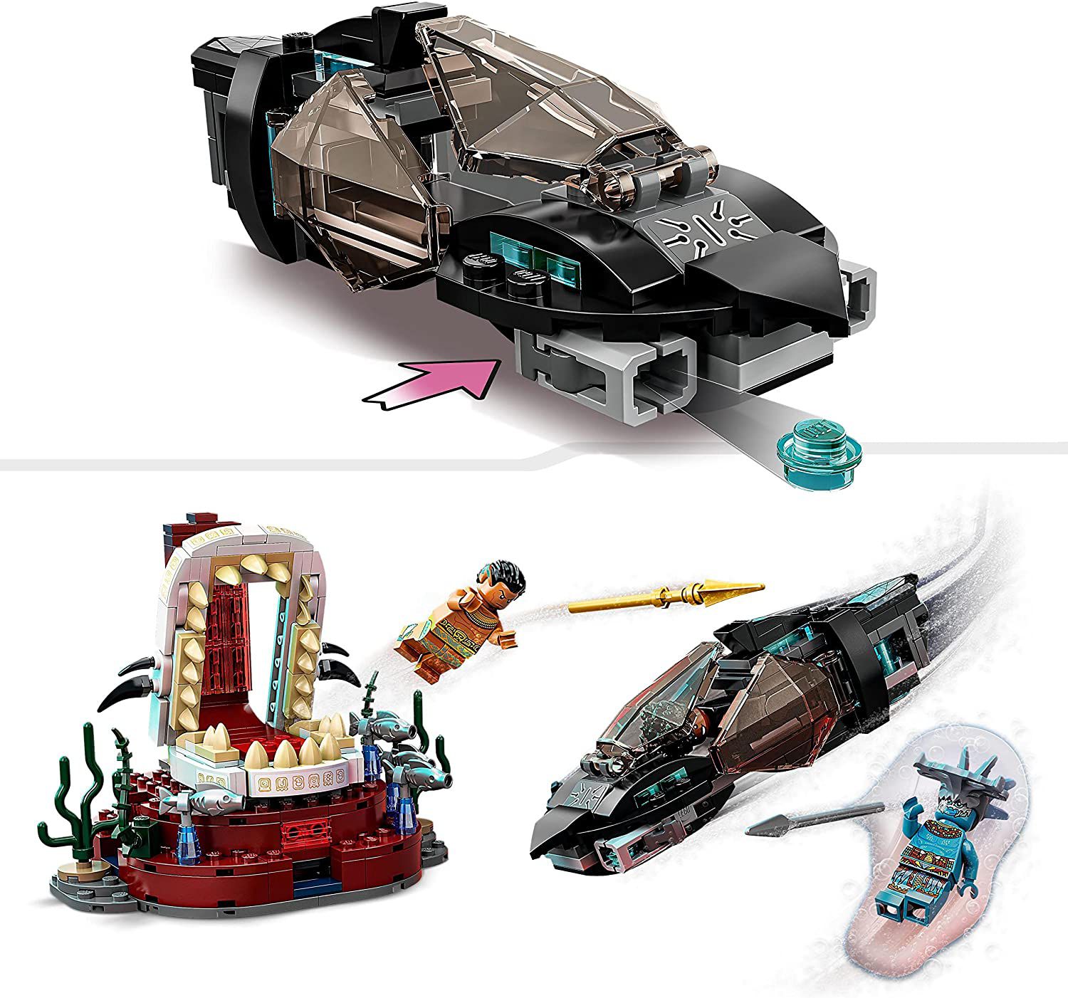 Lego Wakanda Forever Sala do Trono do Rei Namor 76213 - Star Brink ...