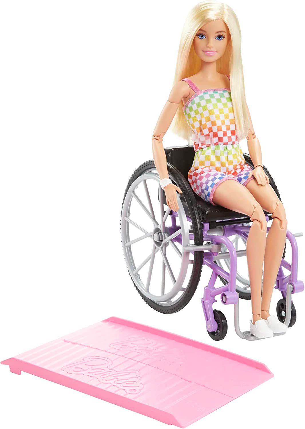 Boneca Barbie Cadeira de Rodas Rampa Loira Mattel HJT13 - Star Brink ...