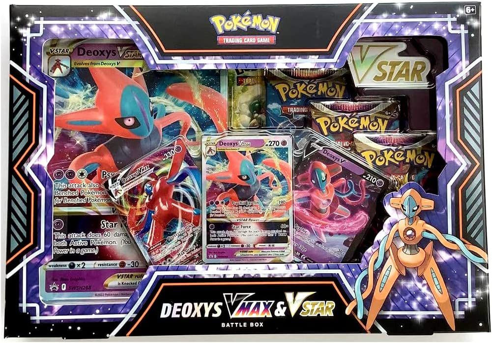 Pokemon Box Coleção de Batalha Deoxys Vmax e V-Astro Copag - Star Brink ...