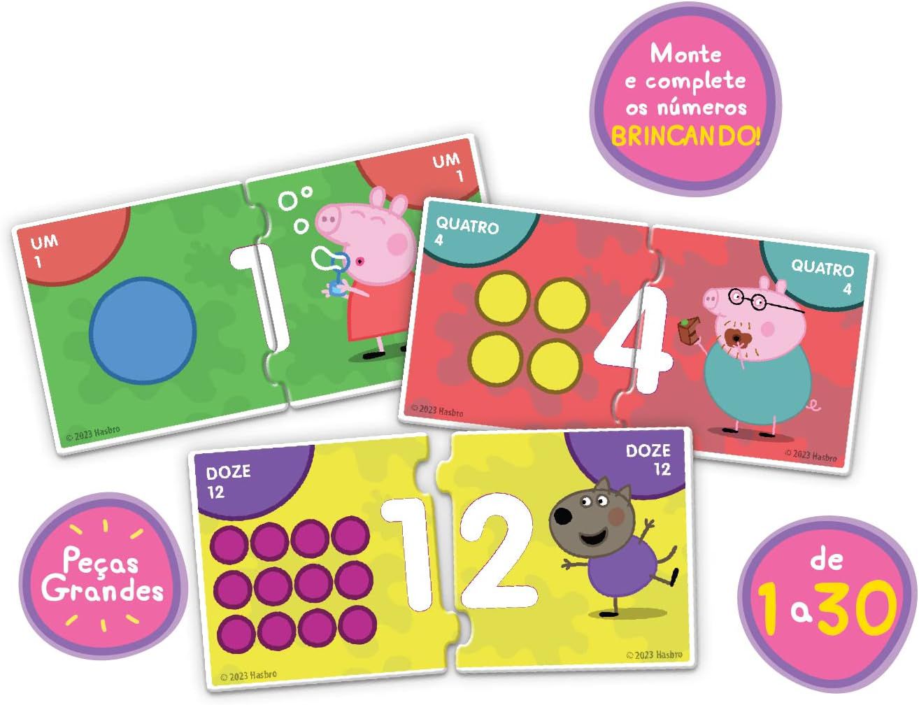 Jogo Educativo Peppa Pig Jogo dos Números Mimo 2101 - Star Brink Brinquedos