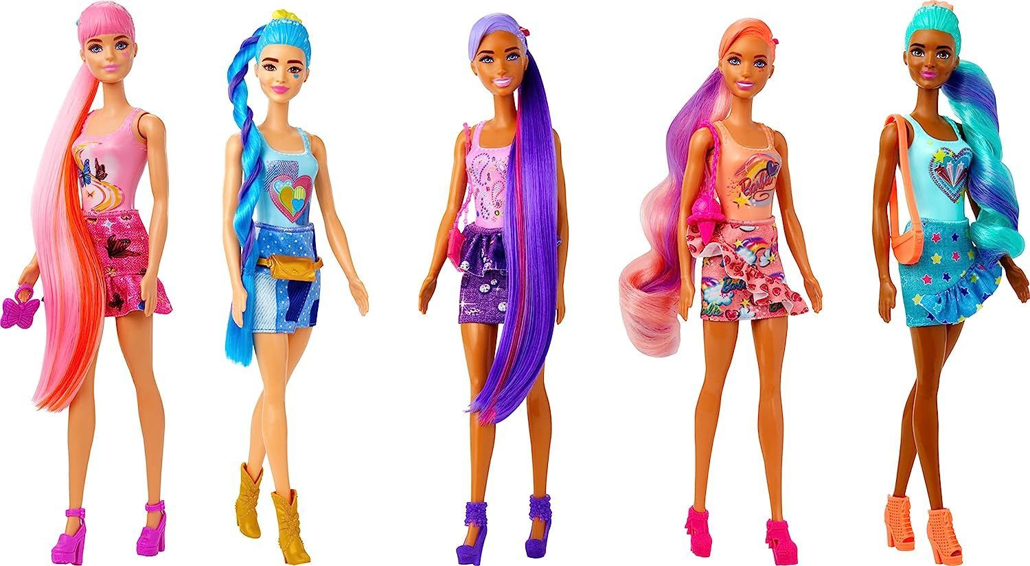 Boneca Barbie Color Reveal Looks Denim Sort. Mattel HNX04 - Star Brink ...