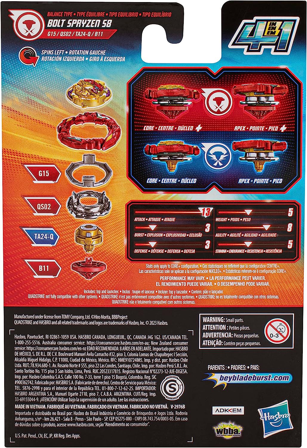 Beyblade Lançador Burst QuadStrike Bolt Spryzen Hasbro F6811 - Star ...