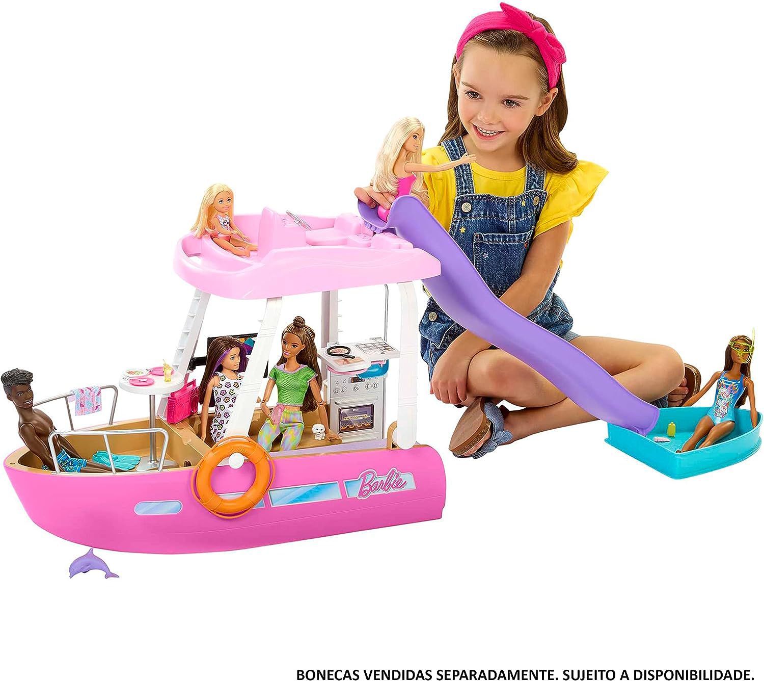 Barbie Barco Lancha Dos Sonhos Mattel HJV37 - Star Brink Brinquedos