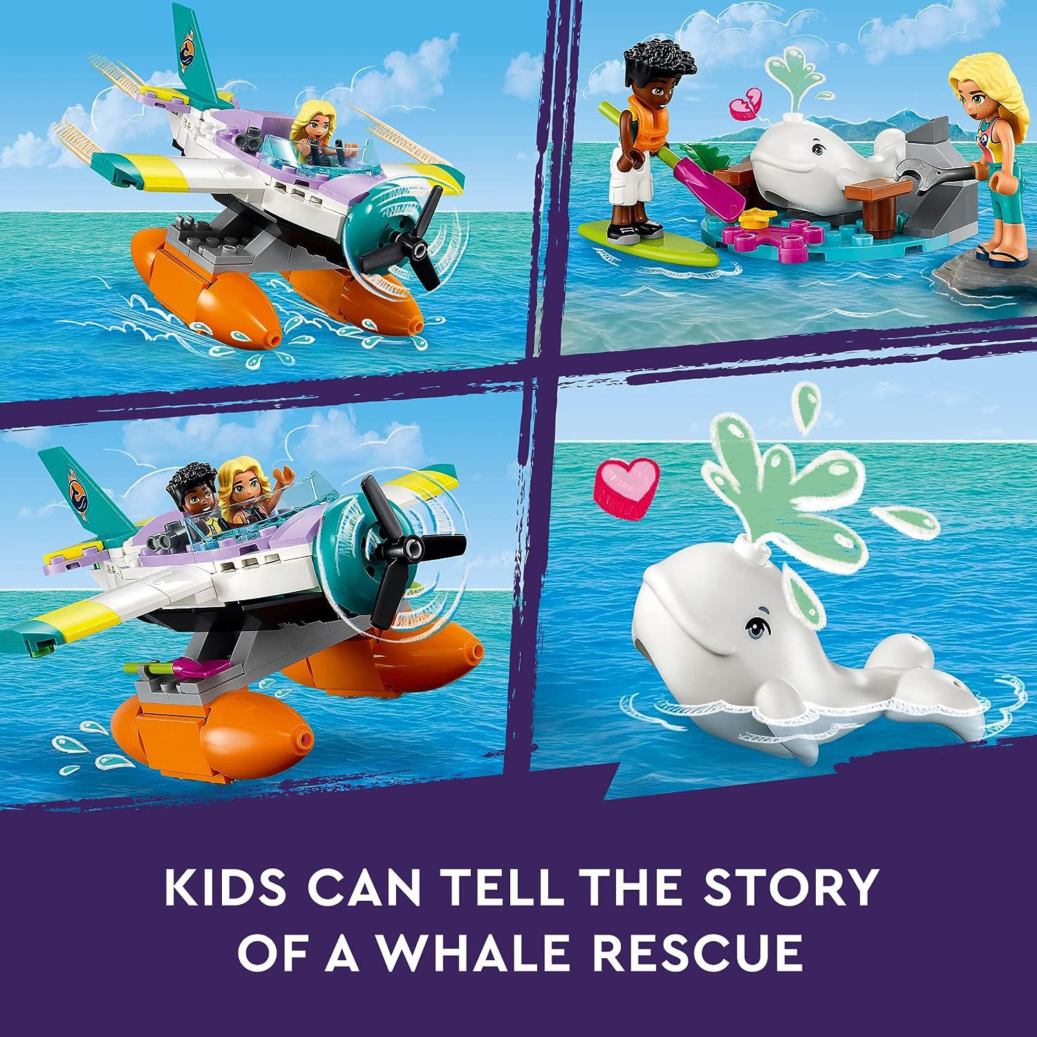 Lego Friends Avião de Resgate Marítimo 41752 - Star Brink Brinquedos